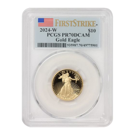 2024-W $10 Gold Eagle PCGS PR70DCAM FS Flag Label