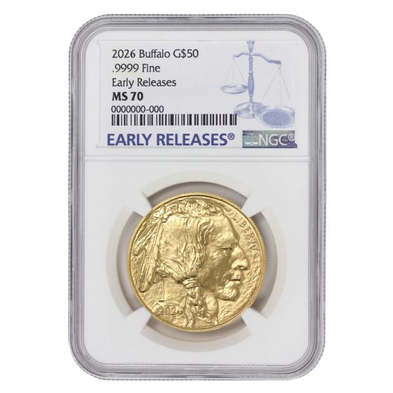 2026 $50 Gold Buffalo NGC MS70 ER