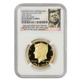 2014-W 50c Gold Kennedy NGC PF70UCAM FR